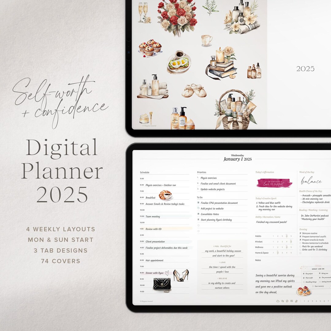 2025 Digital Planner, 2025 Planner, iPad Planner, Women Planner ...