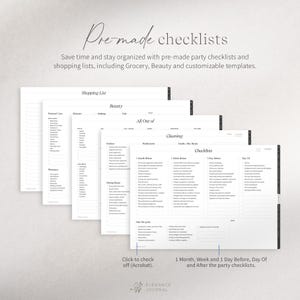 Event Planner, Minimalist Event Planning Template, Digital Event ...