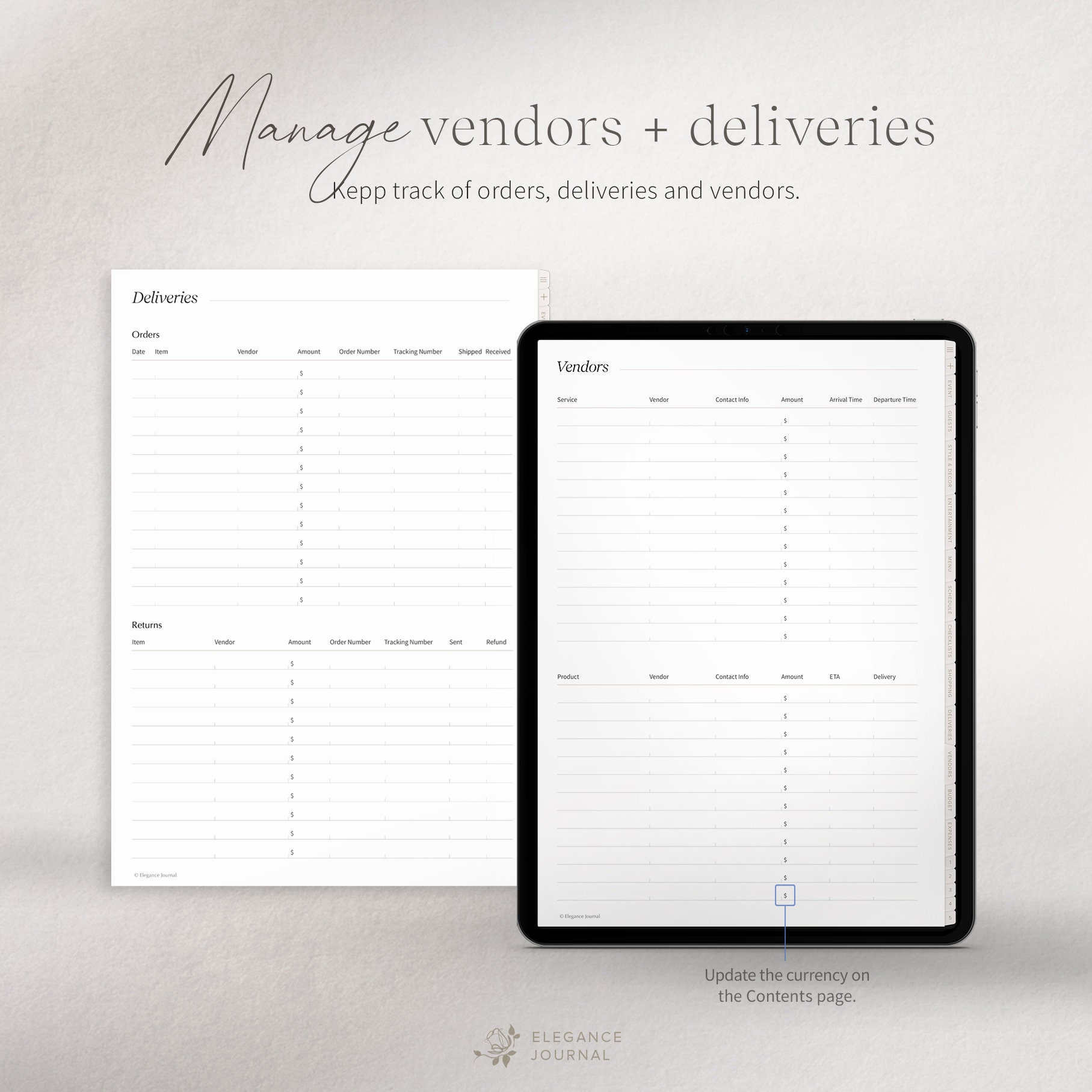 Event Planner, Event Planning Template, Digital Event Planning Book ...