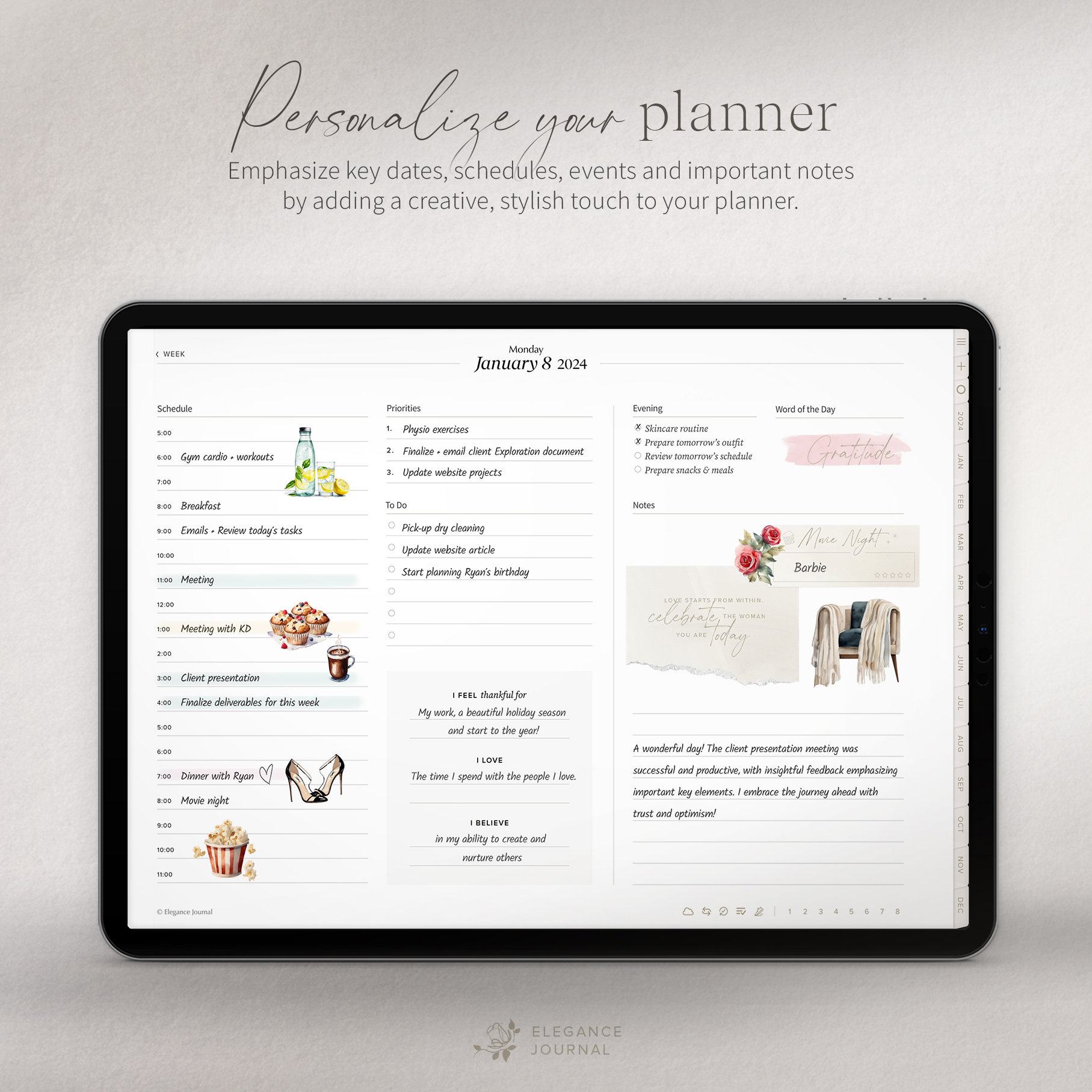 Digital Stickers, Self Care Aesthetic, Girl Wellness and Spa Stickers ...