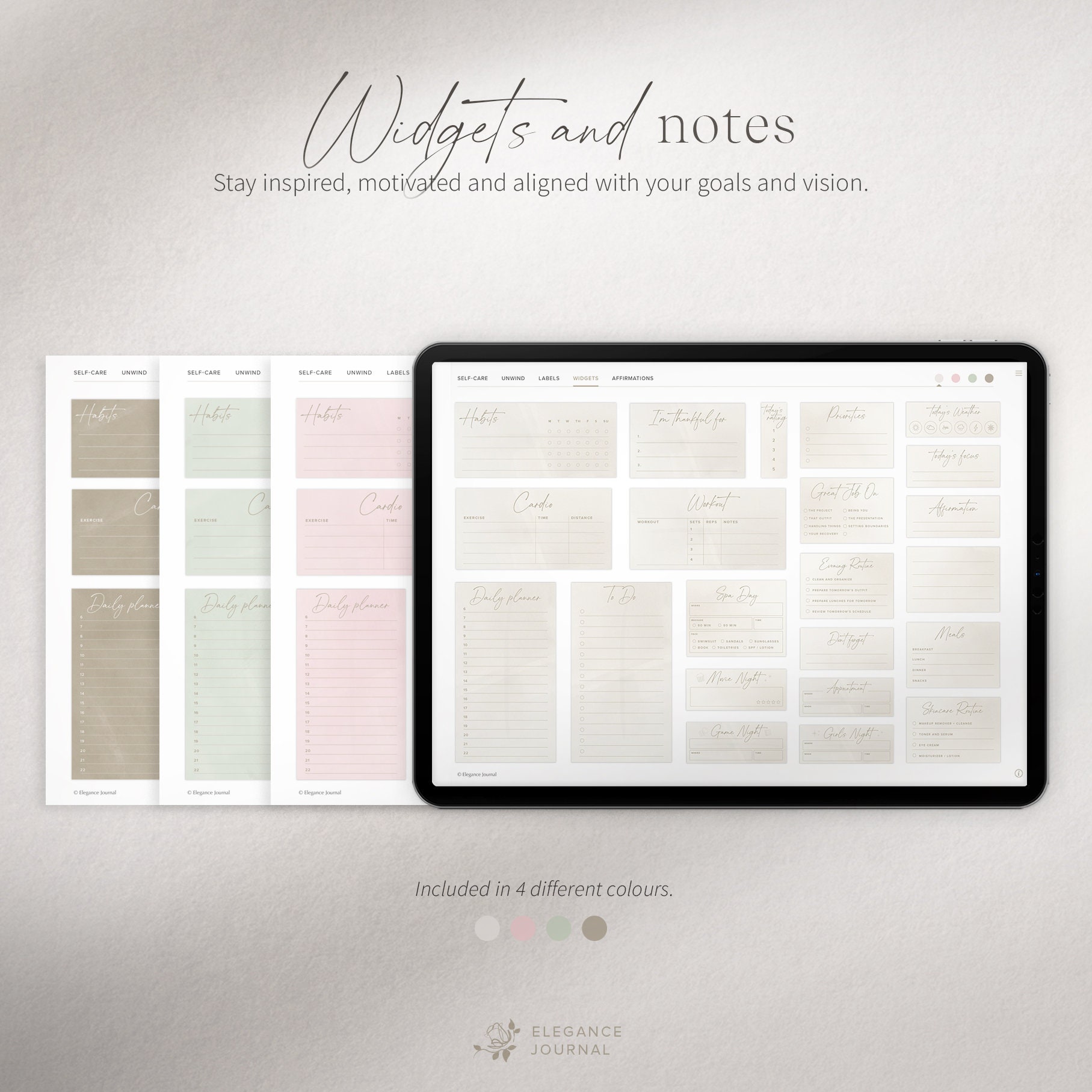 Digital Stickers, Self Care Aesthetic, Girl Wellness and Spa Stickers ...