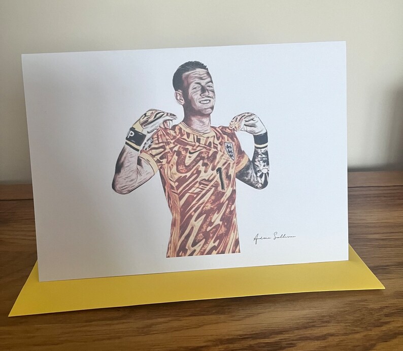 Jordan Pickford Limited Edition Hand Drawn Digital Illustration ...