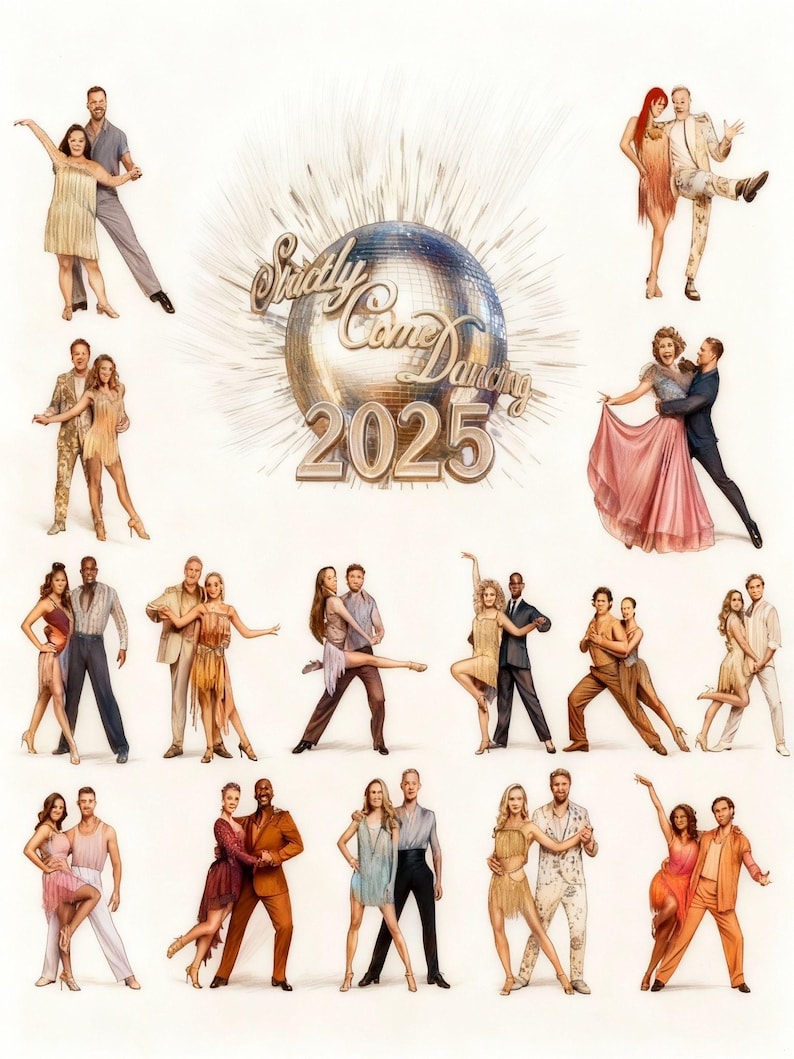 Strictly Come Dancing Class of 2025 Limited Edition Hand Drawn Greeting ...