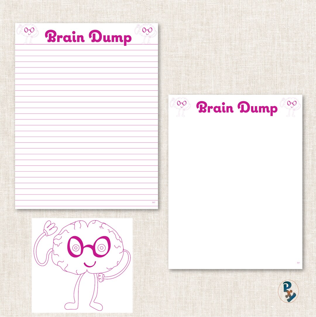 Brain Dump Brainwave Printable Stationery With Envelope 8.5x11 1055 ...
