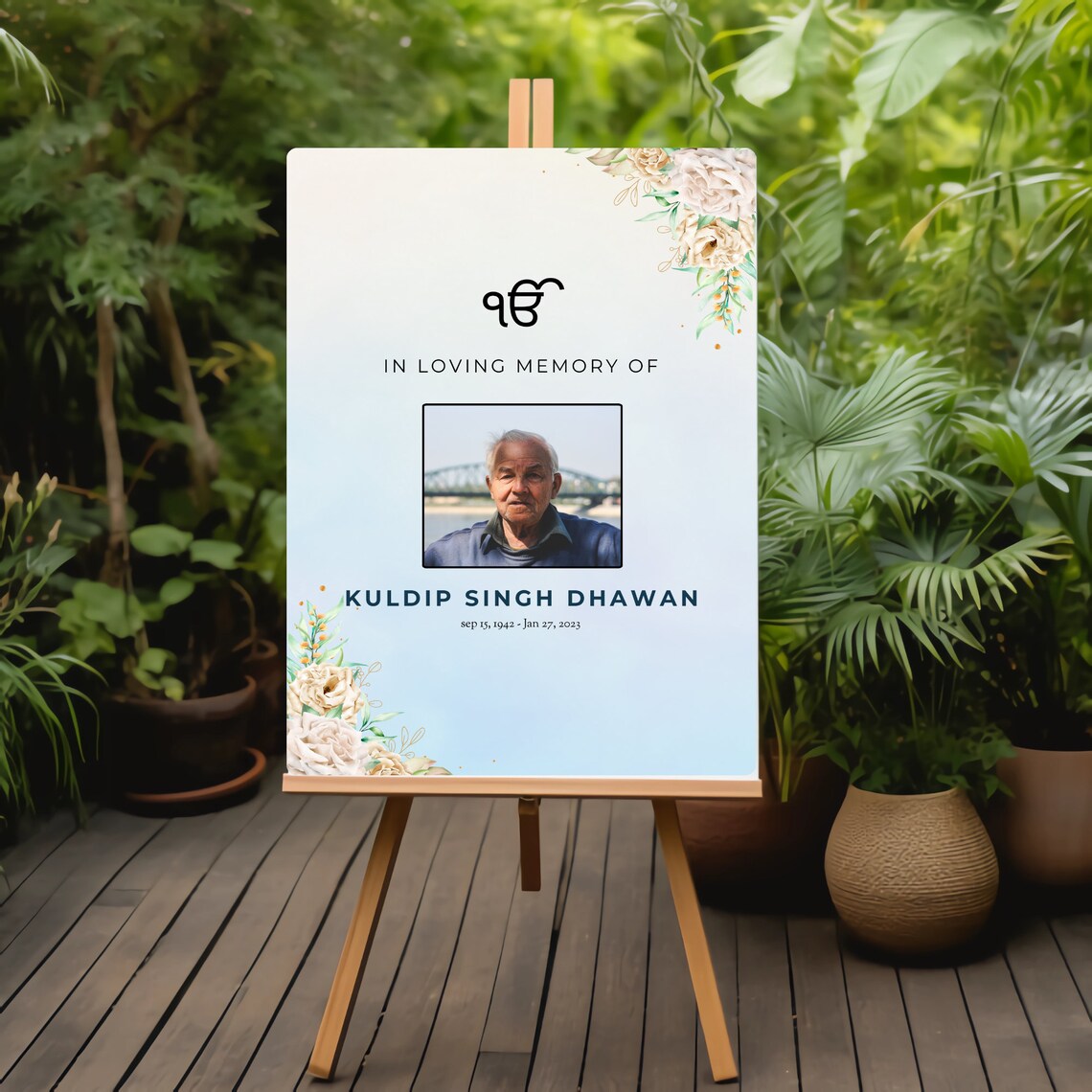 Sikh Funeral Invite, Punjabi Funeral Invitation Template, Antim Ardas ...