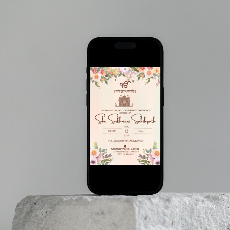 Sukhmani Sahib Path Invitation | Sikh Wedding | Religious Gathering ...