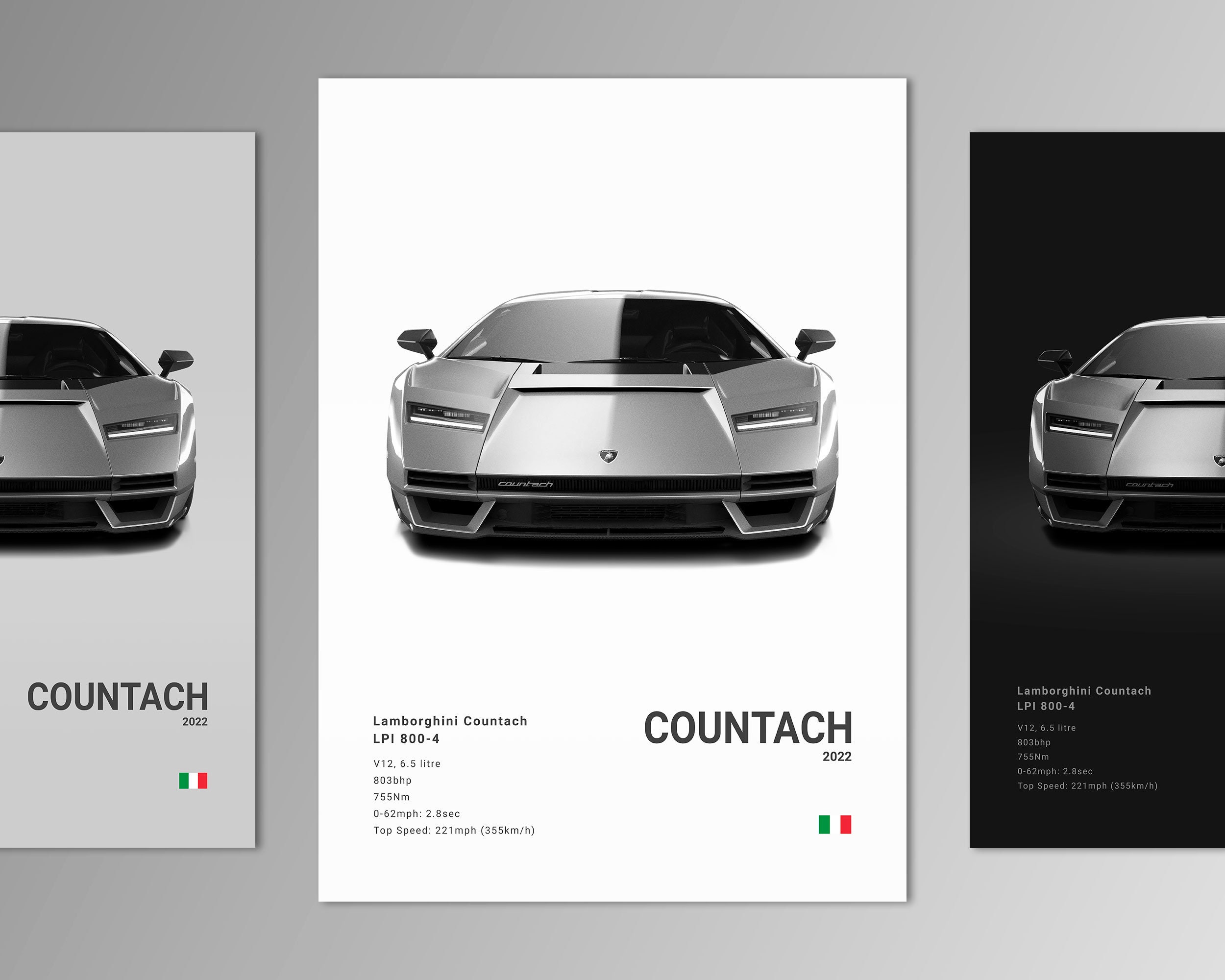 Lamborghini Countach LPI 800-4 Poster Print Wall Art Car Photography - Etsy