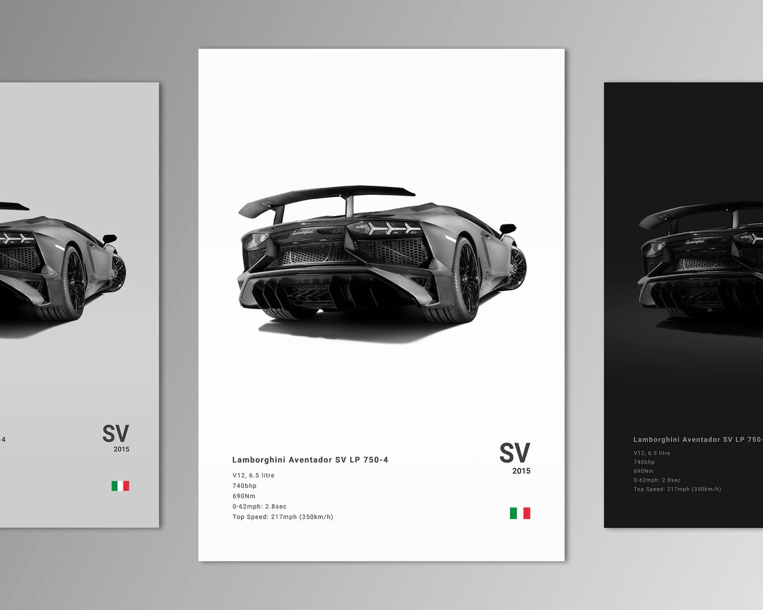 Lamborghini Aventador SV Poster Print | Wall Art | Car Photography - Etsy