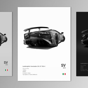 Lamborghini Aventador SV Poster Print Wall Art Car Photography - Etsy