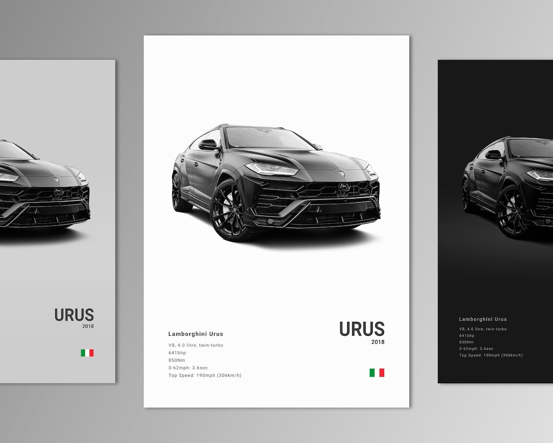 Lamborghini Urus 2018 Poster Print | Wall Art | Car Photography - Etsy