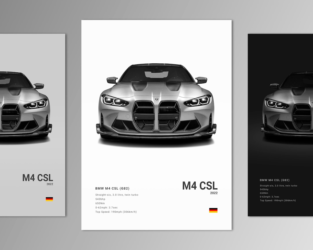 BMW M4 CSL G82 Poster Print | Wall Art | Car Photography - Etsy