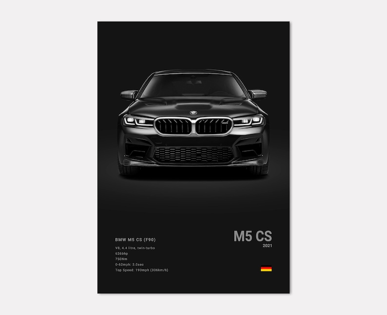 BMW M5 CS F90 Poster Print Wall Art Car Photography - Etsy