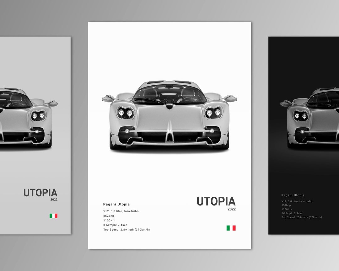 Pagani Utopia Poster Print | Wall Art | Car Photography - Etsy