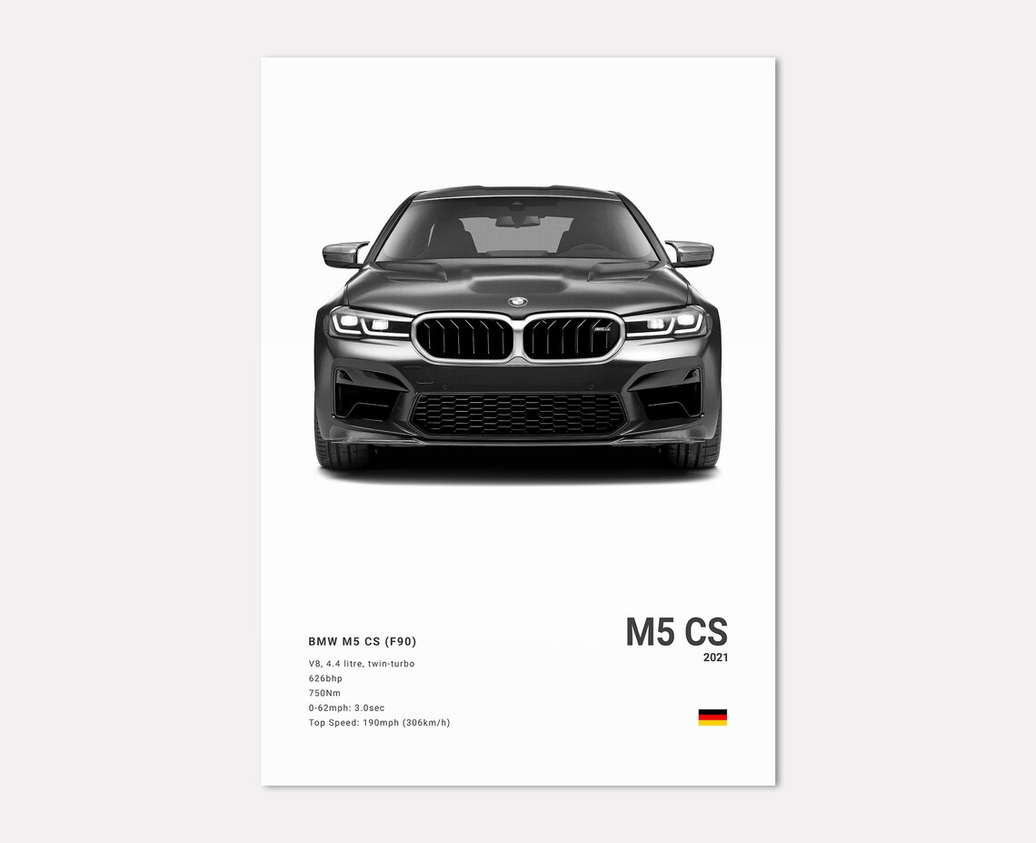 BMW M5 CS F90 Poster Print Wall Art Car Photography - Etsy