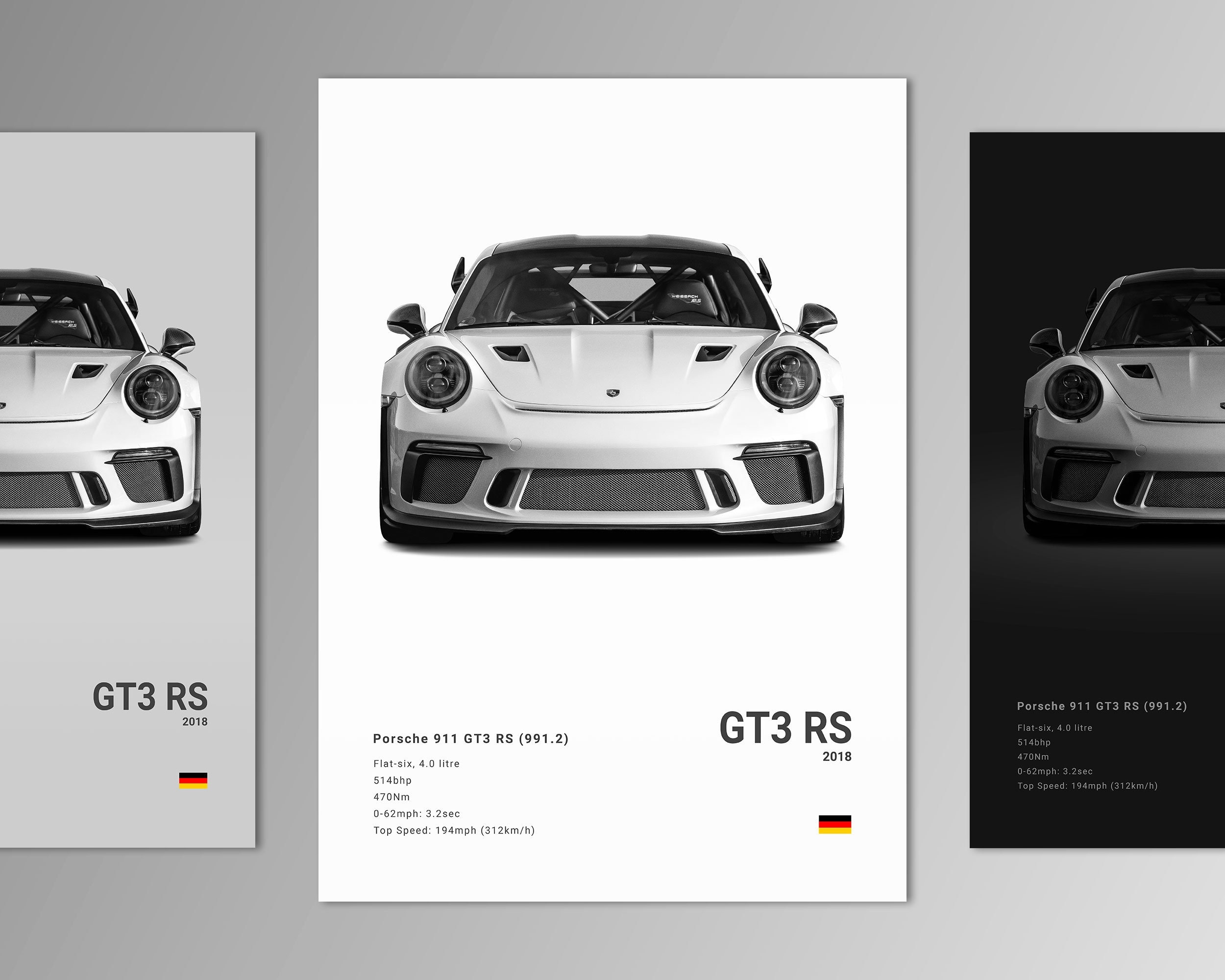 Porsche 911 GT3 RS 991.2 Poster Print Wall Art Car Photography - Etsy