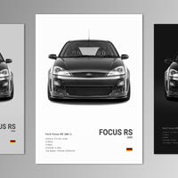 Personalised Ford Focus RS MK3 Art Print, Poster, Artwork, New Home ...