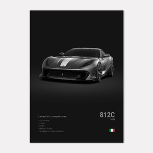 Ferrari 812 Competizione Poster Print | Wall Art | Car Photography - Etsy
