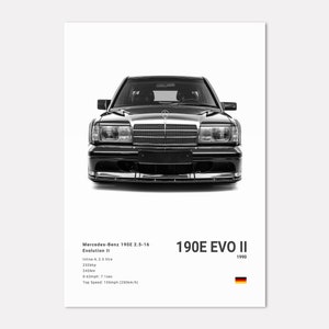 Mercedes 190E Evo II Poster Print | Wall Art | Car Photography - Etsy