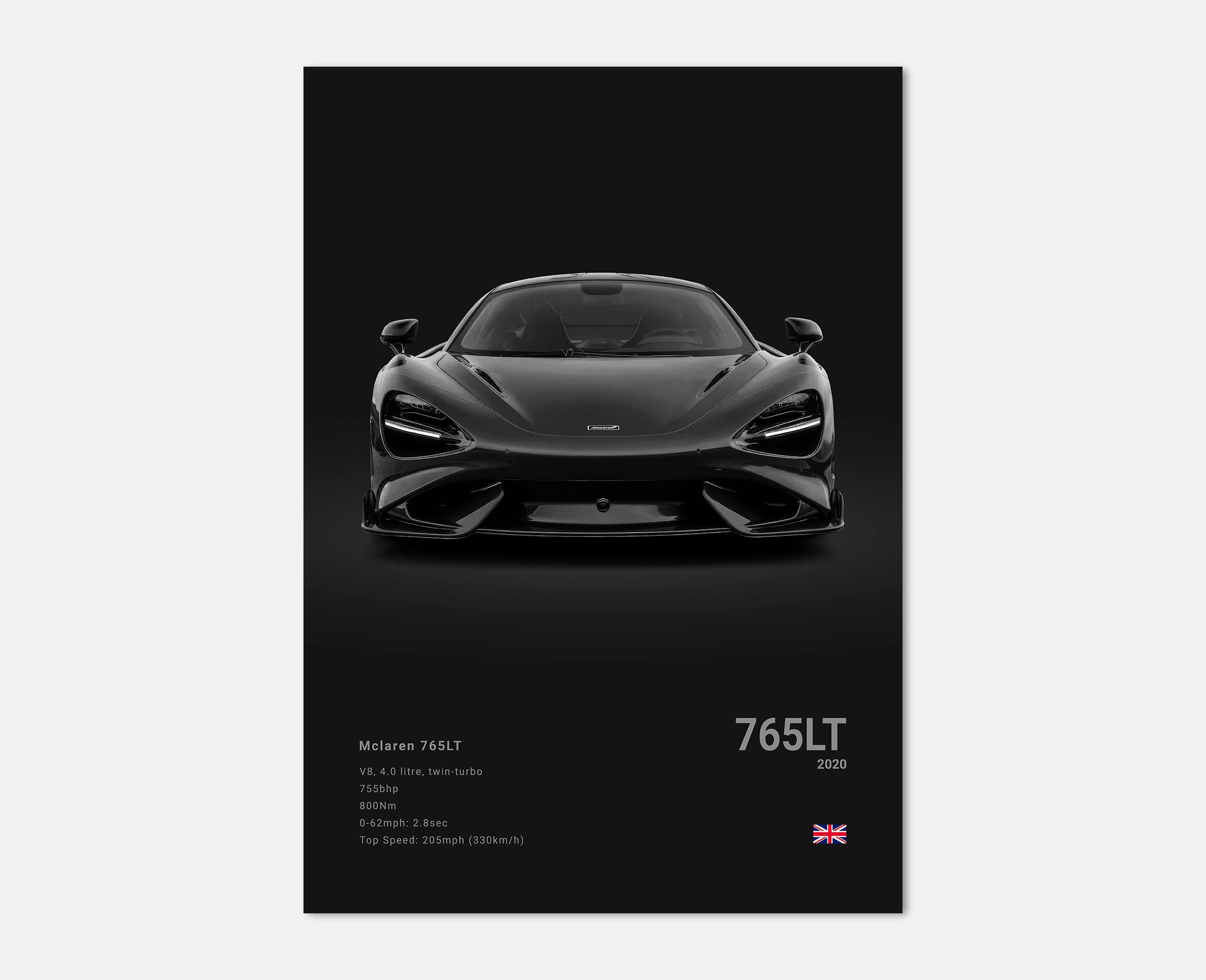 Mclaren 765LT Poster Print Wall Art Car Photography - Etsy