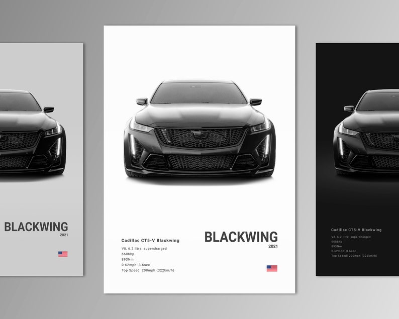 Cadillac CT5-V Blackwing Poster Print Wall Art Car Photography - Etsy