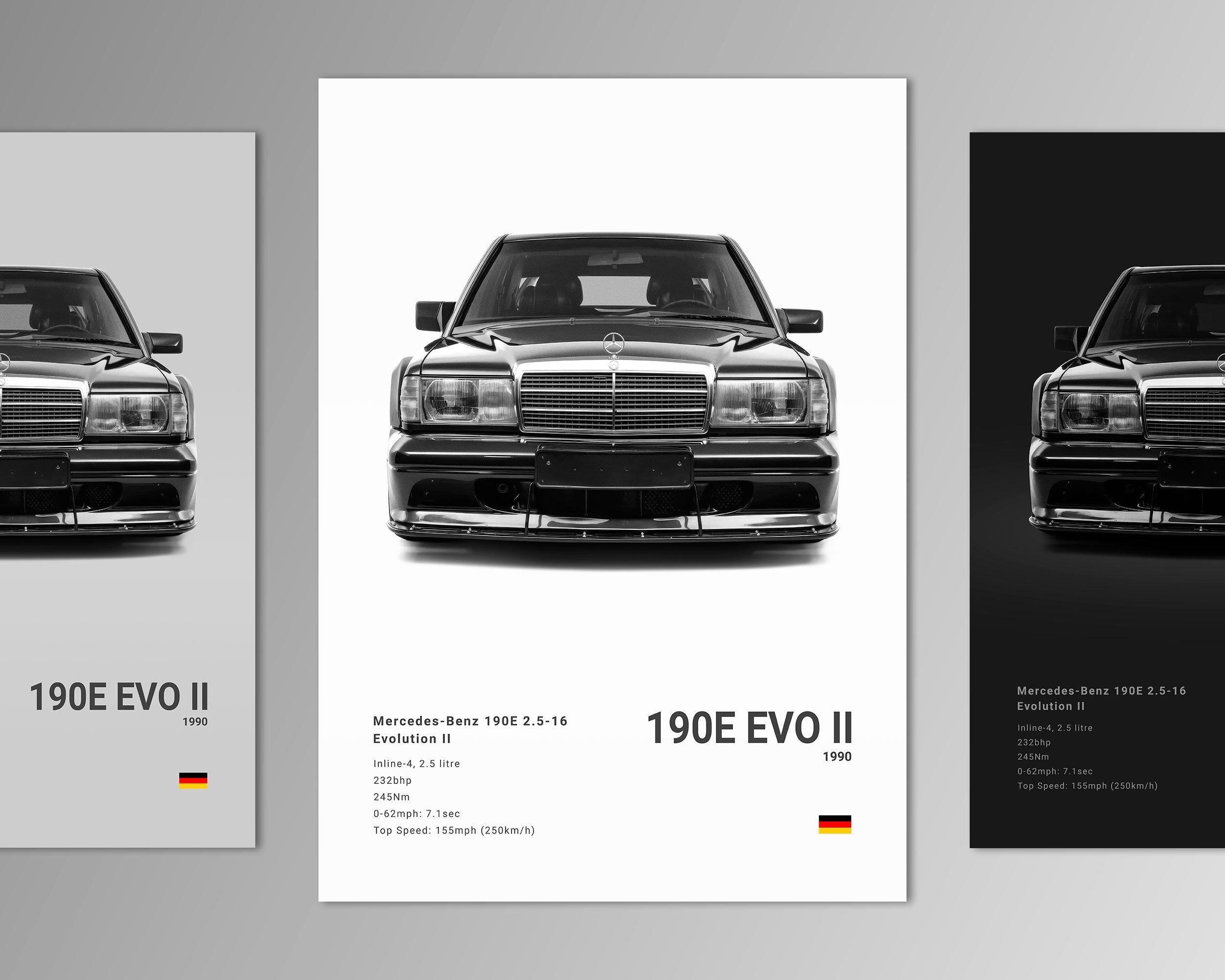 Mercedes 190E Evo II Poster Print Wall Art Car Photography - Etsy