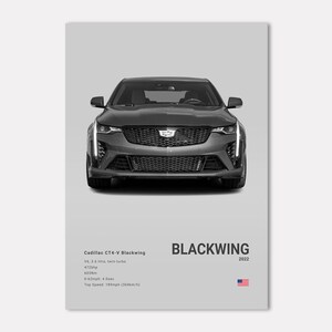 Cadillac CT4-V Blackwing Poster Print | Wall Art | Car Photography - Etsy