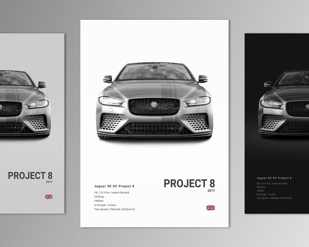 Jaguar XE SV Project 8 Poster Print | Wall Art | Car Photography - Etsy
