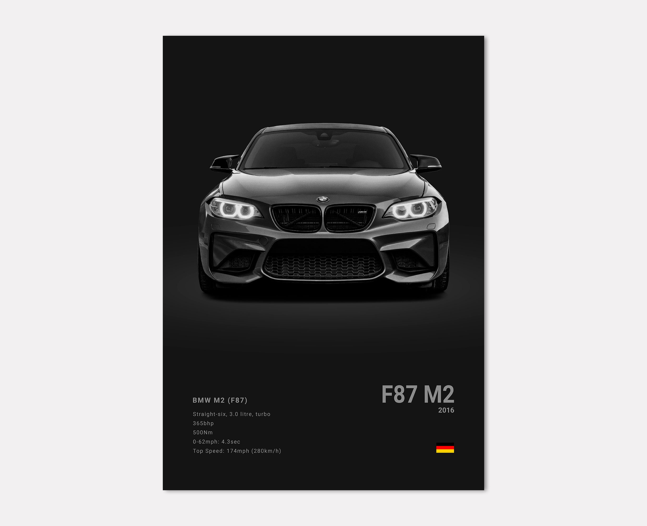 BMW M2 F87 Poster Print Wall Art Car Photography - Etsy
