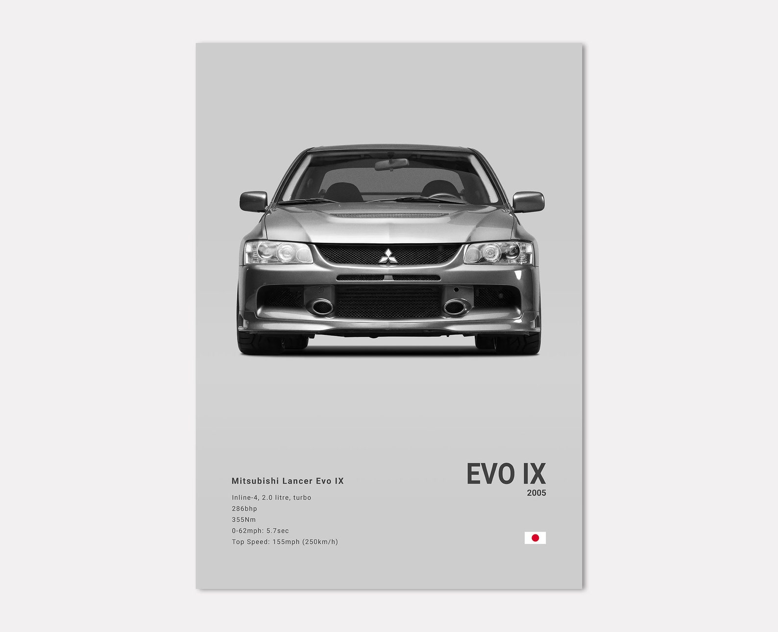 Mitsubishi Lancer Evo 9 Poster Print Wall Art Car - Etsy