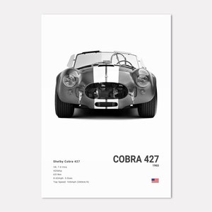 Shelby Cobra 427 Poster Print | Wall Art | Car Photography - Etsy