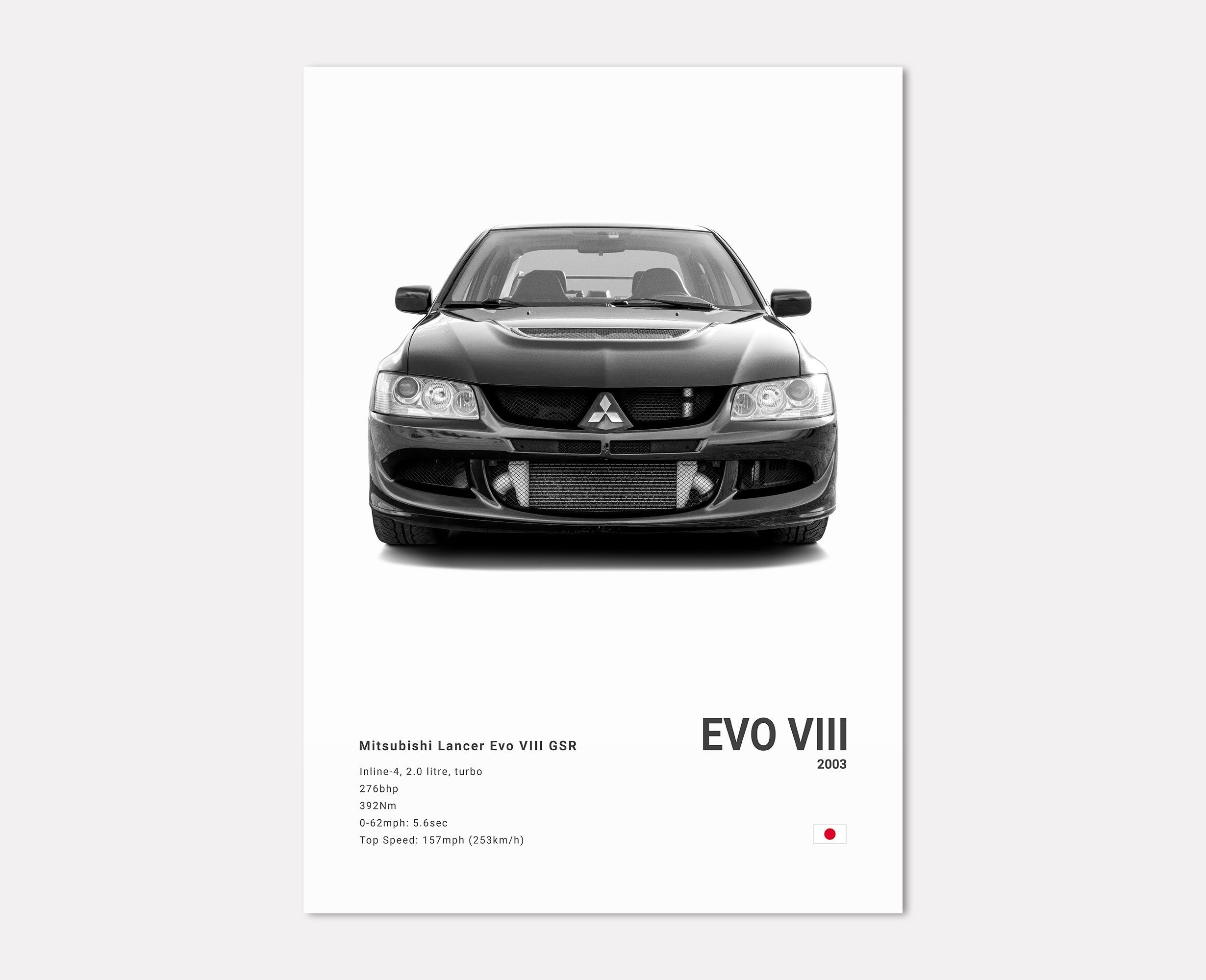 Mitsubishi Lancer Evo 8 Poster Print Wall Art Car Photography - Etsy