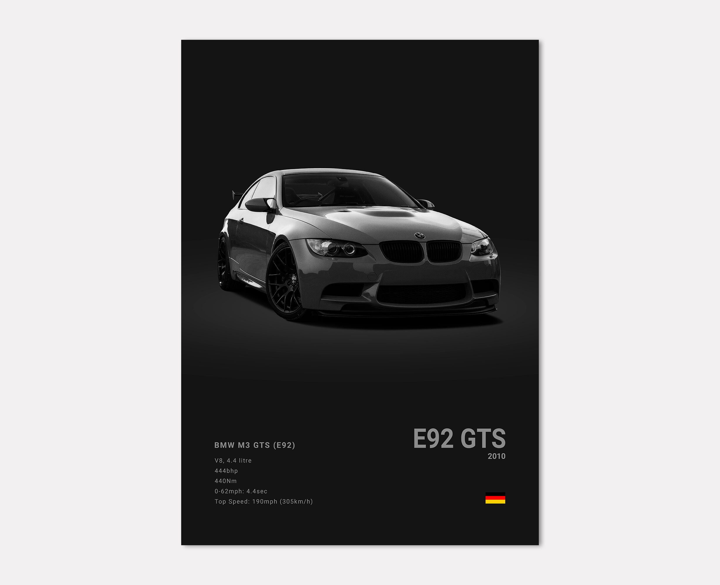 BMW M3 GTS E92 Poster Print Wall Art Car Photography - Etsy