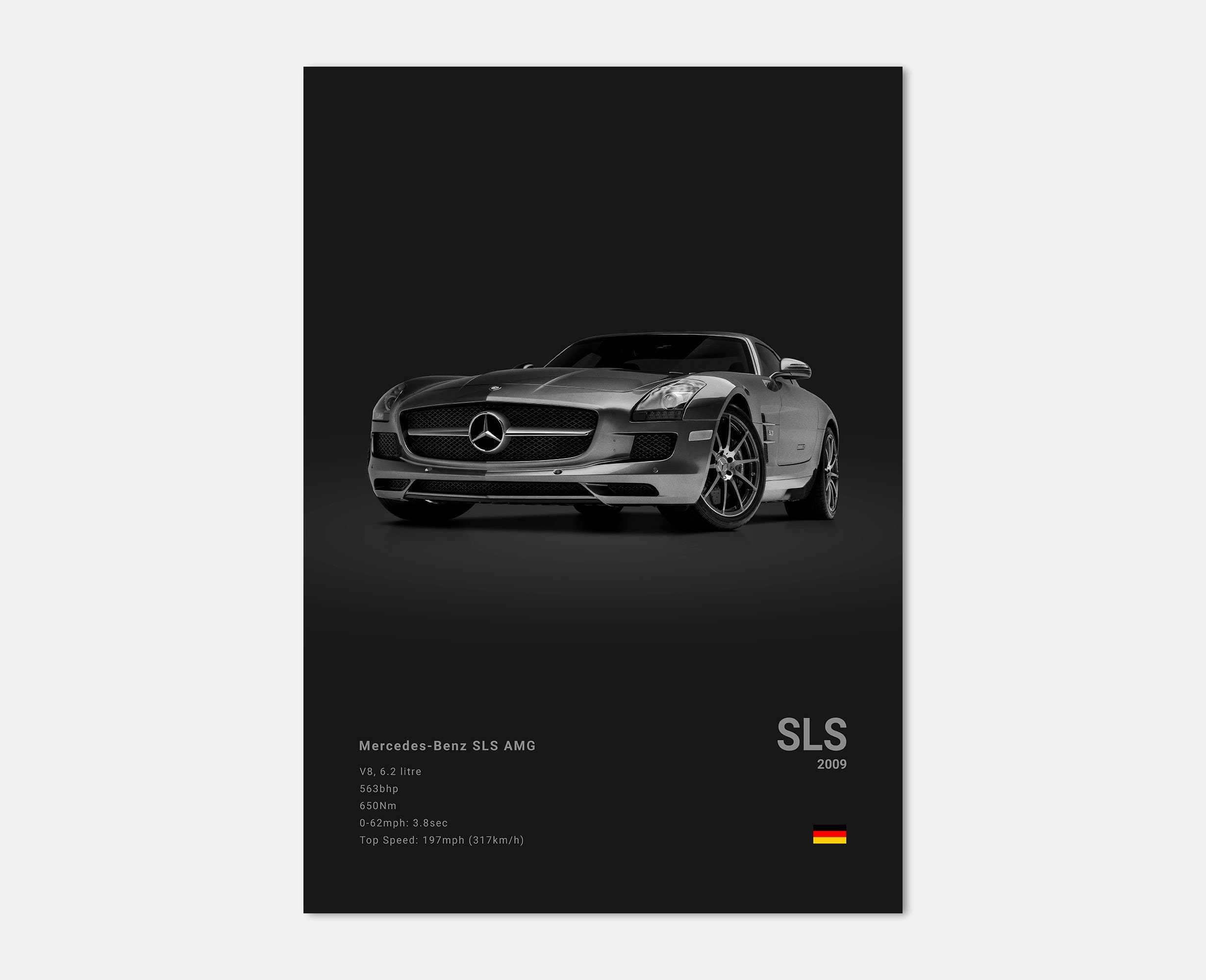 Mercedes SLS AMG Poster Print Wall Art Car Photography - Etsy