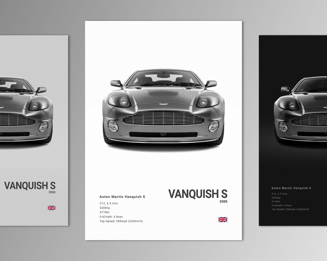 Aston Martin Vanquish S (gen 1) Poster Print | Wall Art | Car ...