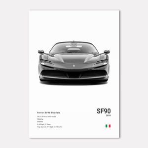 Ferrari SF90 Stradale Poster Print | Wall Art | Car Photography - Etsy