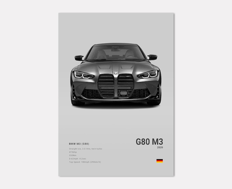 BMW M3 G80 Poster Print Wall Art Car Photography - Etsy Australia
