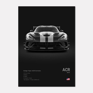 Dodge Viper ACR Extreme Poster Print | Wall Art | Car Photography - Etsy