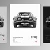 Ford Mustang Shelby GT500 1967 Poster Print | Wall Art | Car ...