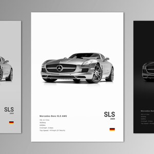 Mercedes SLS AMG Poster Print | Wall Art | Car Photography - Etsy