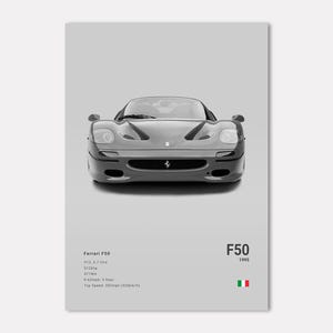Ferrari F50 Poster Print | Wall Art | Car Photography - Etsy