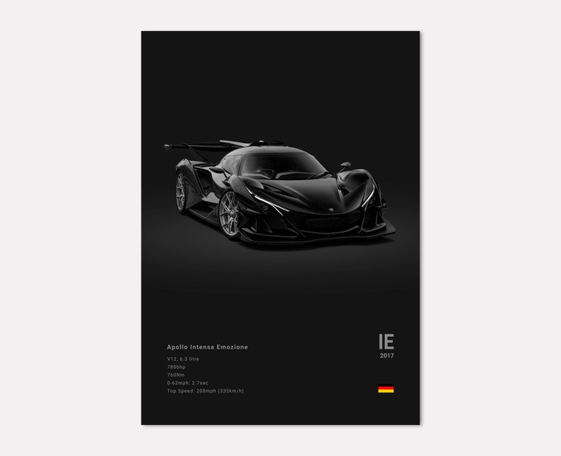 Apollo Intensa Emozione Poster Print Wall Art Car Photography - Etsy