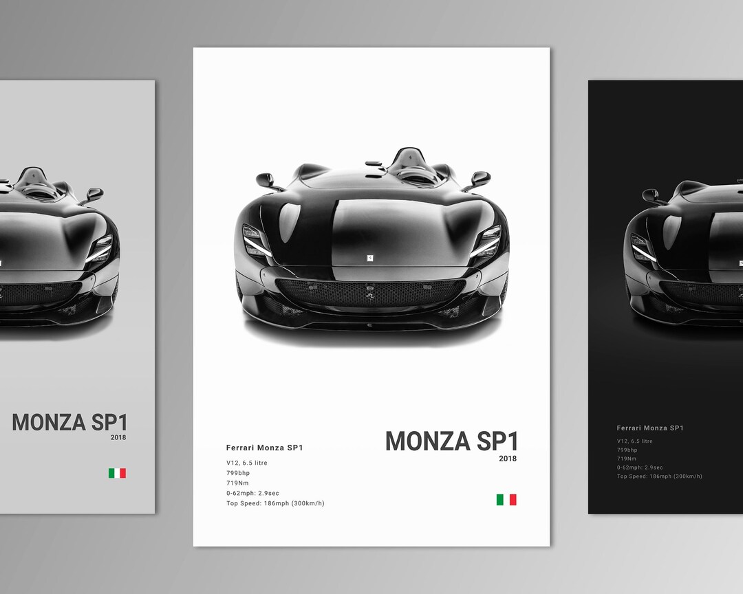 Ferrari Monza SP1 Poster Print | Wall Art | Car Photography - Etsy