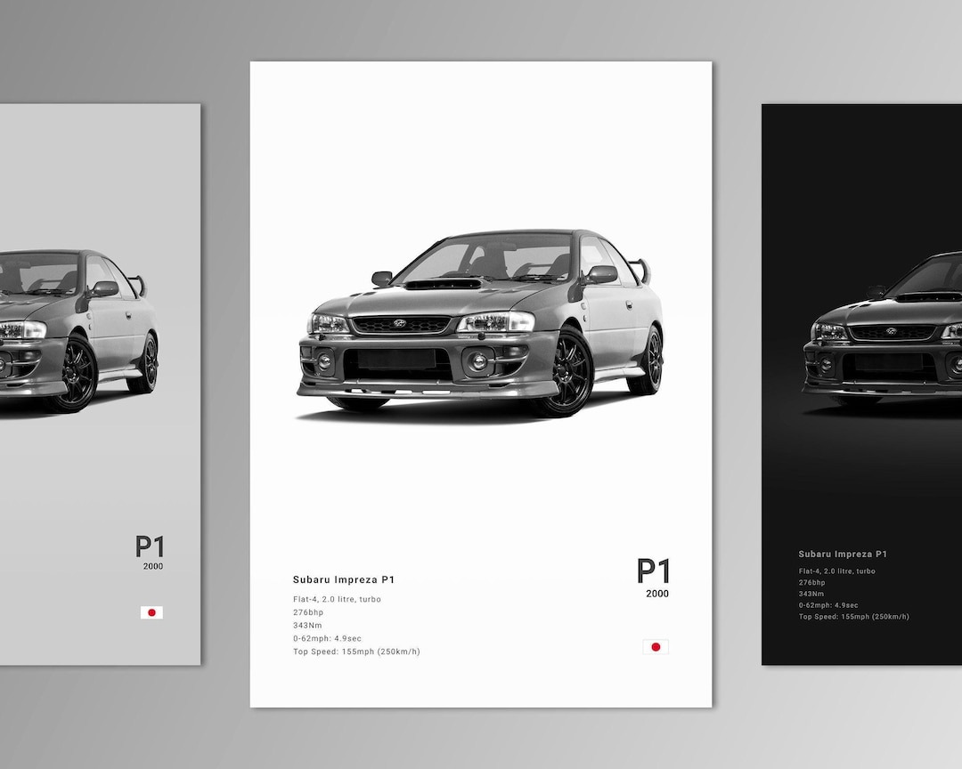 Subaru Impreza P1 Poster Print | Wall Art | Car Photography - Etsy