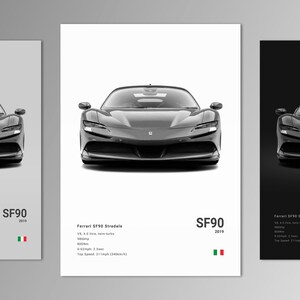 Ferrari SF90 Stradale Poster Print | Wall Art | Car Photography - Etsy