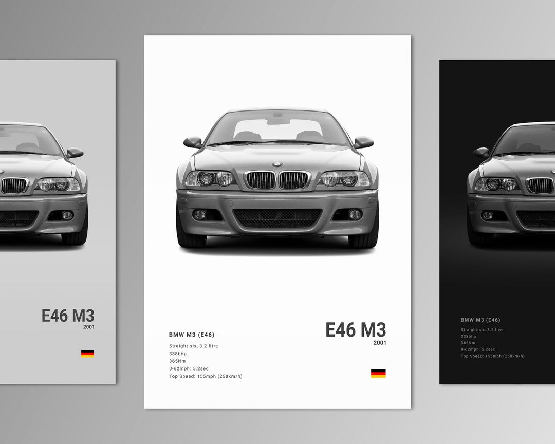 BMW M3 E46 Poster Print | Wall Art | Car Photography - Etsy