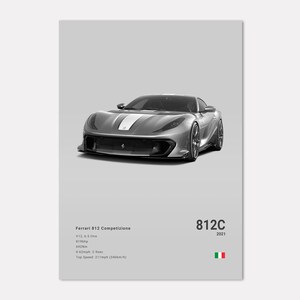 Ferrari 812 Competizione Poster Print | Wall Art | Car Photography - Etsy