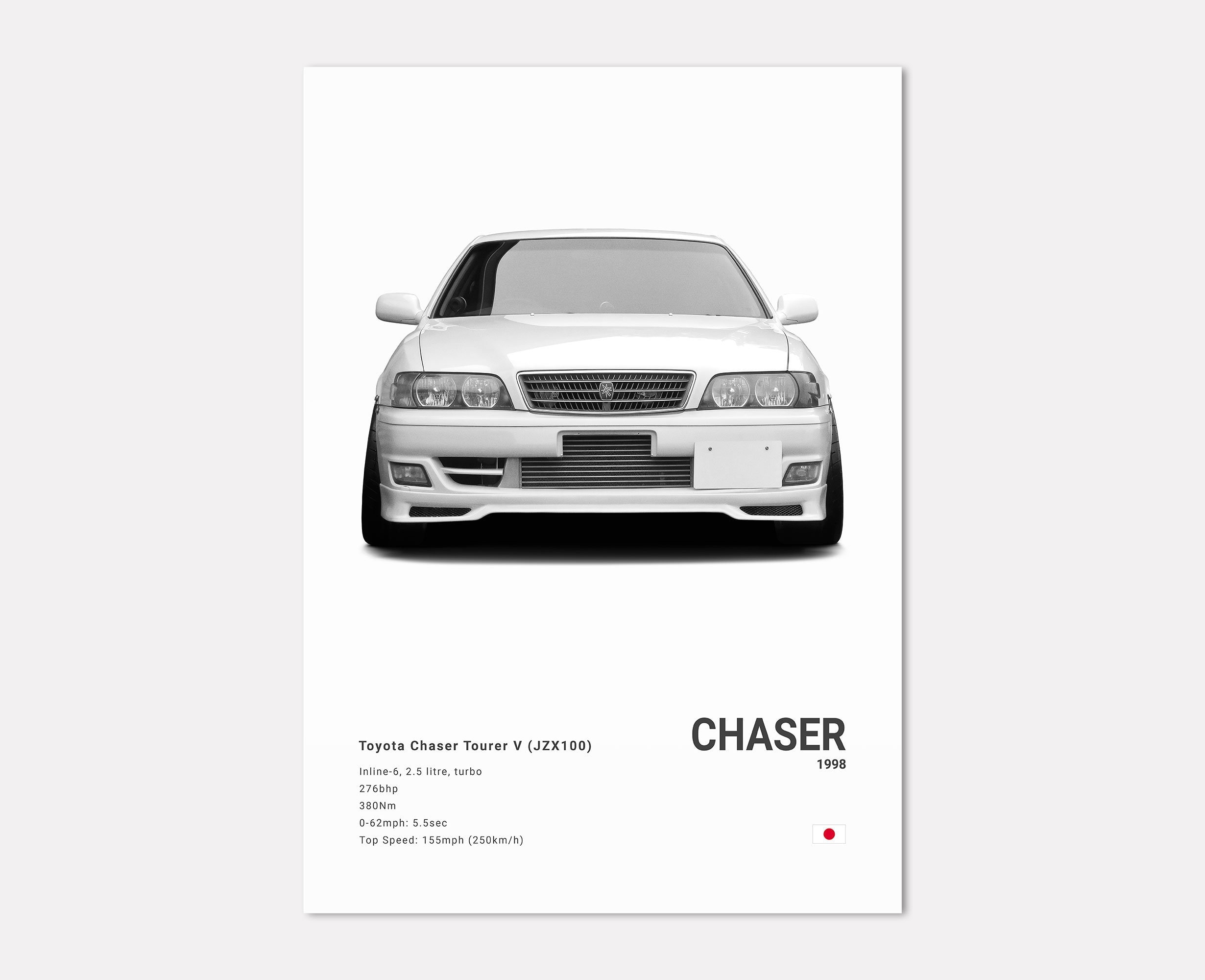Toyota Chaser Tourer V JZX100 1998 Poster Print Wall Art Car ...
