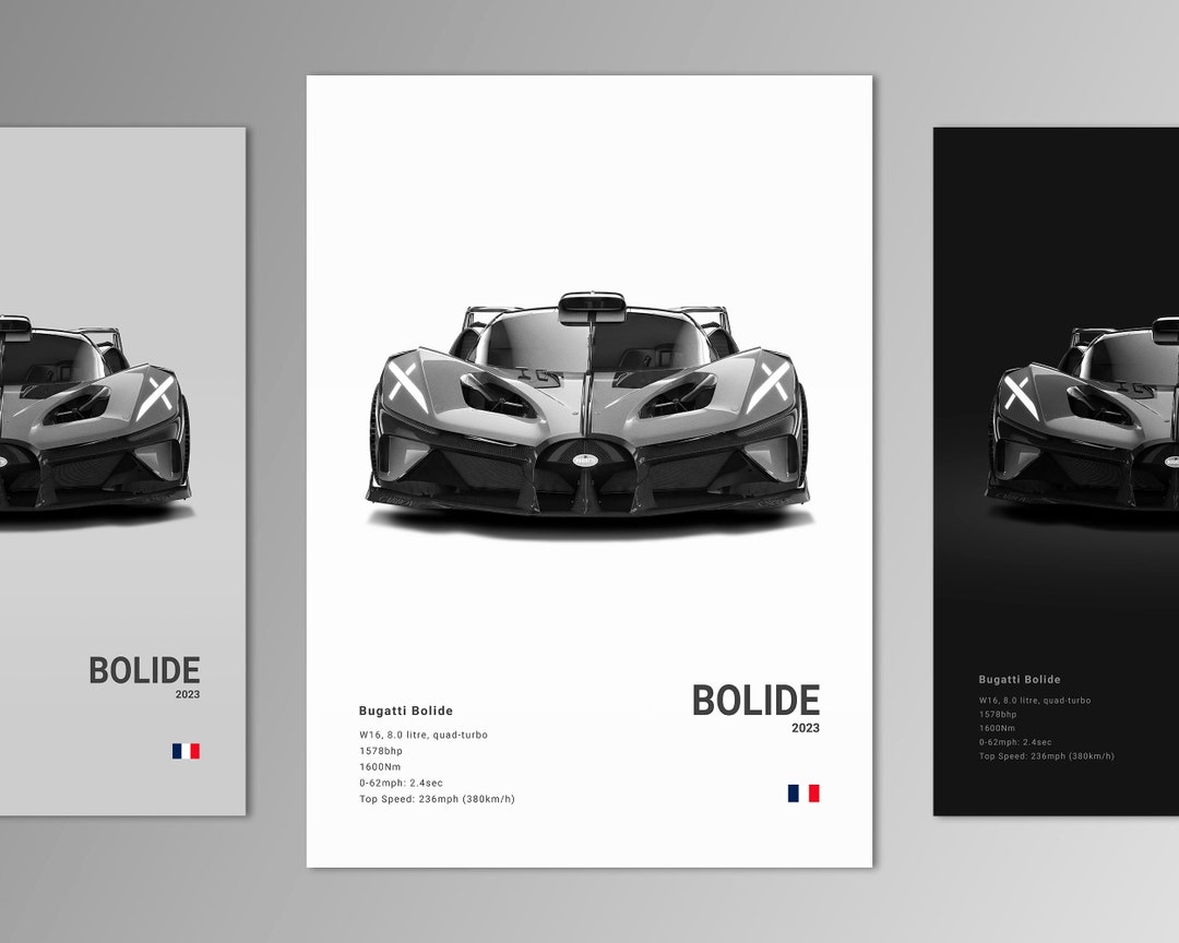 Bugatti Bolide Poster Print | Wall Art | Car Photography - Etsy