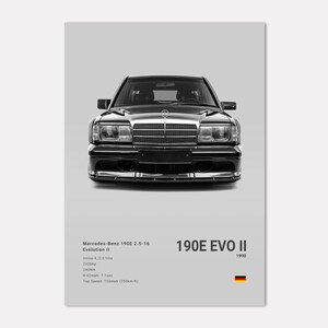 Mercedes 190E Evo II Poster Print | Wall Art | Car Photography - Etsy
