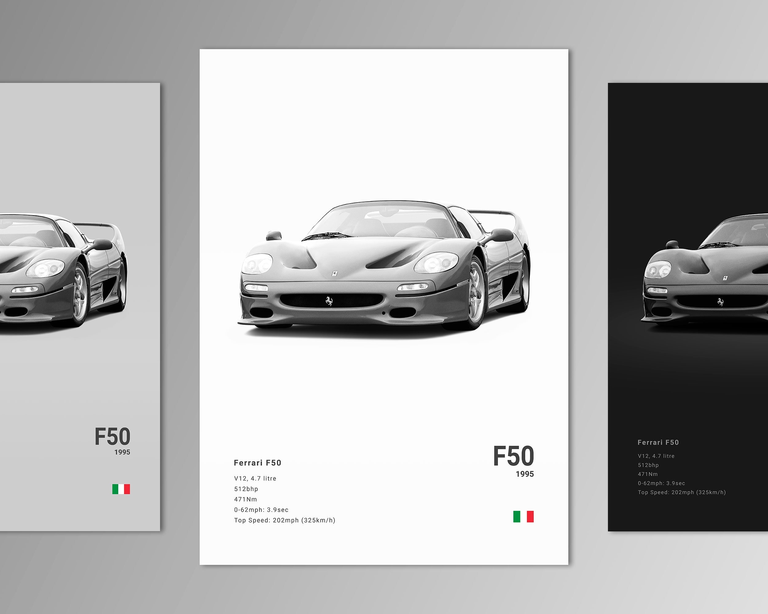 Ferrari F50 Poster Print Wall Art Car Photography - Etsy